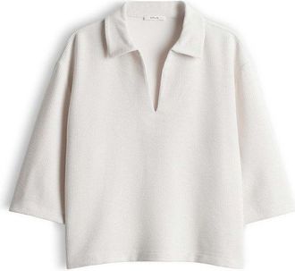 OPUS Sweatshirt Polo aus Cord Regular Fit Vielseitig kombinierbar f&uuml;r casual Looks