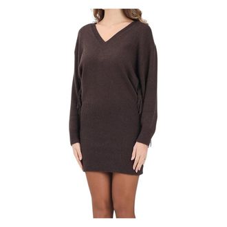 Akep Strickkleid - - Dresses - Damen - Braun - S