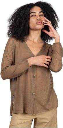 Ferrante Femme, Pulls, Vert, Taille: 36 FR Knit Cardigan