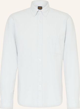 HUGO BOSS Flanellhemd Rickert Regular Fit grau