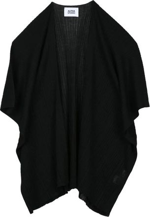 Alpha Studio Femme, Pulls, Noir, Taille: 36 FR Cardigan Aperto