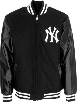 47 Brand Homme, Vestes, Noir, Taille: L Veste Bomber Zipp&eacute;e en Laine Neyyan 47 Brand