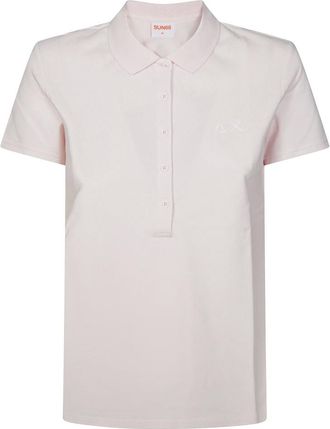 Sun 68 Femme, Tops, Rose, Taille: 40 FR Polo Solid Slim Fit