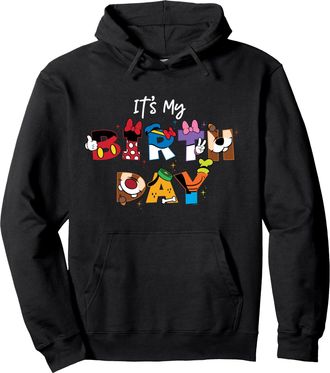 Disney Its My Birthday Mickey Mouse and Friends Letters Pullover Hoodie