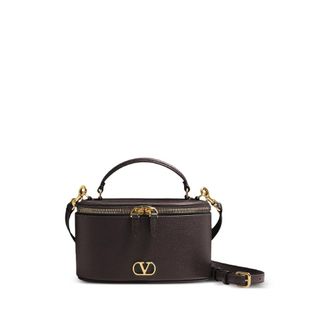Valentino Garavani VLogo Signature Mini Vanity Bag In Grainy Calfskin