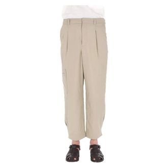 Maison Kitsun&eacute; Homme, Pantalons, Beige, Taille: W42 Pleated Cargo Pants