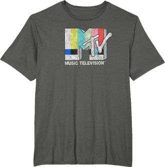 Giesswein Music Television Pastel Glitch Screen MTV Logo T-Shirt