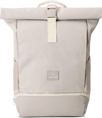 Johnny Urban Rucksack Damen & Herren Beige - Allen Medium - Rolltop Mit Laptopfach f&uuml;r Uni Fahrrad Business - 15L - Nachhaltig - Wasserabweisend
