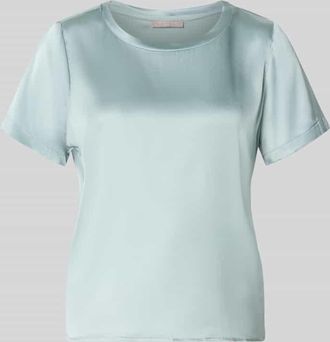 Christian Berg Blusenshirt aus Satin mit Rundhalsausschnitt