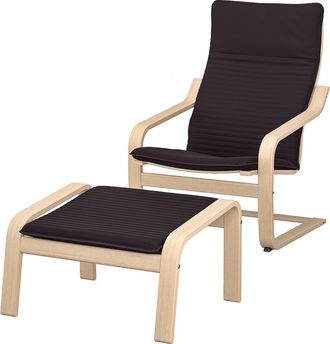 IKEA POÄNG Sessel und Hocker