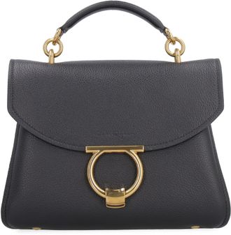 Ferragamo Gancini Top Handle Bag - Black
