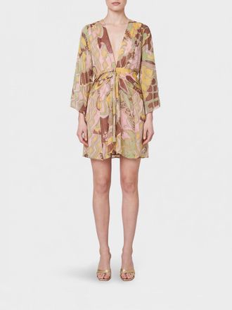 Rixo London Etuikleid-Minikleid aus Lam&eacute; mit abstraktem Muster