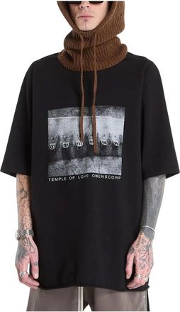 Rick Owens Homme, Tops, Noir, Taille: L T-shirt Jumbo SS