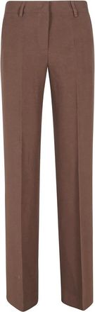Ermanno Scervino Femme, Pantalons, Brun, Taille: 40 FR Pantalon Tailleur Pliss&eacute;