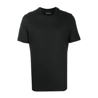 Emporio Armani Homme, Tops, Noir, Taille: M T-shirt en coton &agrave; col rond