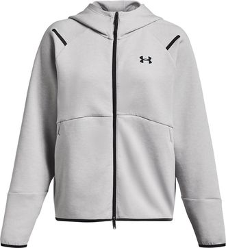 Under Armour Unstoppable Fleece Kapuzenjacke Damen Grauschwarz, M Damen