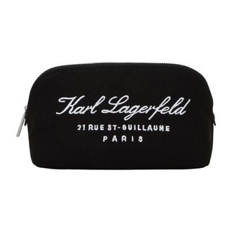 Karl Lagerfeld unisex, Sacs, Noir, Taille: ONE Size Pochette &agrave; cosm&eacute;tiques avec broderie du logo