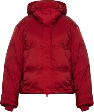 Yohji Yamamoto Kapuzen-Pufferjacke - - Jackets - Damen - Rot - XS