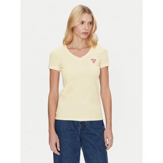 Guess T-Shirt W2YI45 J1314 Gelb Slim Fit