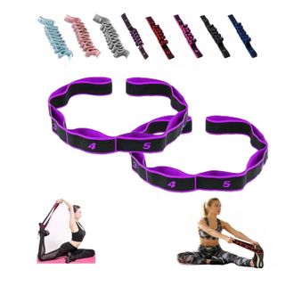 Generic 2PC Fitness-Widerstandsband f&uuml;r Dehn&uuml;bungen und Yoga, verschlei&szlig;fester Fitness-Stretch-Trainingsg&uuml;rtel, 8-teilige elastische Trainingsb&auml;nder f&uuml;r t&auml;gli