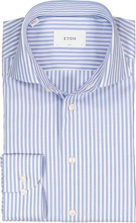 Eton Herren Hemd blau gestreift