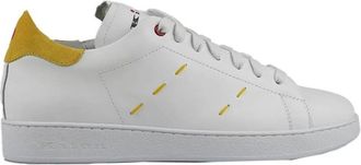 Kiton Homme, Chaussures, Blanc, Taille: 40 EU Baskets en cuir de veau