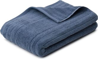 Gözze Mailand Frottier-Duschtuch, Weich und saugfähig, 70% Bio-Baumwolle/30% Viskose (Bambus), Vegan, 70 x 140 cm - Blau