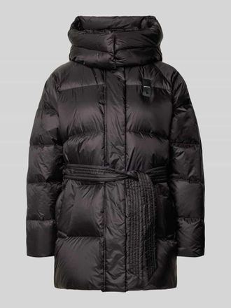 Blauer Regular Fit Steppjacke mit G&uuml;rtel Modell GRANGER