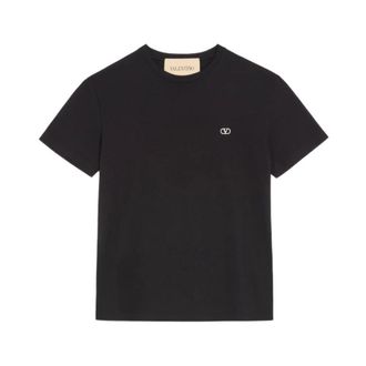 Valentino Garavani Baumwoll-T-Shirt - - Tops - Herren - Schwarzk - L