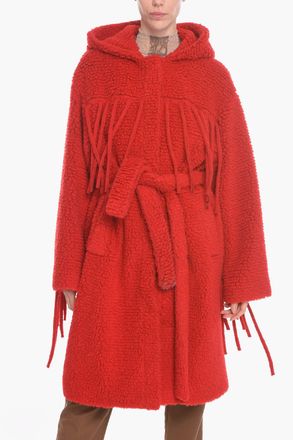 Stella McCartney Teddy-Mantel mit Fransen und G&uuml;rtel Stella McCartney