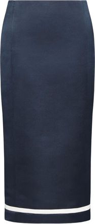 Thom Browne Midirock mit RWB-Streifen - Blau