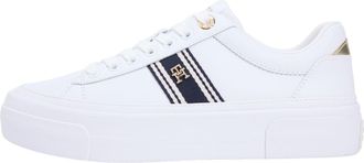 Tommy Hilfiger Damen Th Foxing Platform Webbing Fw0fw09353 Niedriges Oberteil, White (White), 40 EU