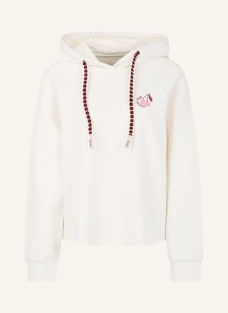 Marc Cain Hoodie Mit Schmucksteinen weiss