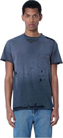 Gallery Dept. Homme, Tops, Gris, Taille: 2XL T-shirt en jersey de coton vieilli