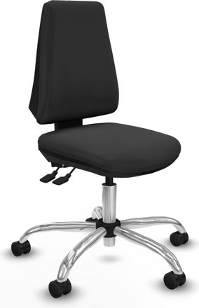 Piqueras y Crespo Elche B&uuml;rostuhl, grau, ohne Armlehnen, ausgestattet mit Asincro und Schneideschaum, mit Rollen 65 mm, Nylon, Dunkelgrau