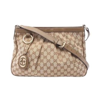 Gucci Sac bandouli&egrave;re Sukey GG Canvas Pre-owned - Femme - Pre-owned - Beige - Taille: ONE Size