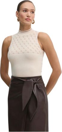 Guess Lise Top - Femme - Tops - Beige - Taille: 44 FR