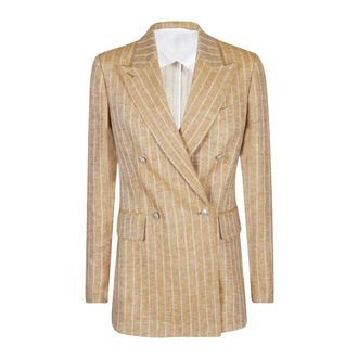 Eleventy Blazers - Femme - Vestes - Beige - Taille: 40 FR