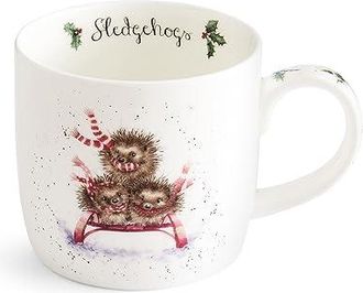 Wrendale Designs Mug de Noël Hérissons sur une luge