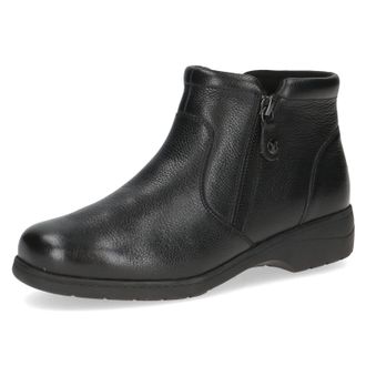 Caprice Caprice Comfort Damen Stiefeletten aus Leder Mehrweite H, Schwarz (Black Nappa), 42 EU