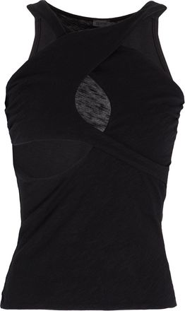 8 by YOOX JERSEY ASYMMETRICAL CUT-OUTS TANK TOP