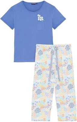 Arthur Pyjacorsaire Bucolique - Pyjama Long pour Femme - Ensemble de Pyjama en Coton Issu de lagriculture Biologique - Vêtement de Nuit - Multicolore - L