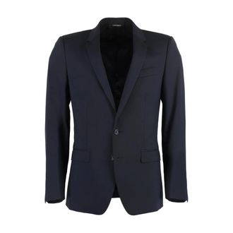 Dolce & Gabbana Einknopf-Sakko aus reiner Schurwolle - - Jackets - Herren - Blau - XL