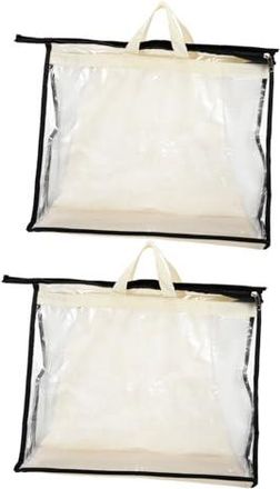 BESPORTBLE 2 pi&egrave;ces Sac de Rangement Transparent pour Sac &agrave; Main Lot de Protection Anti-poussi&egrave;re avec Poign&eacute;e &Eacute;tanche et R&eacute;utilisable Taille XL pour Organisatio
