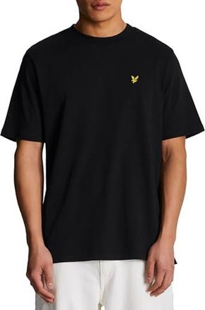 Lyle & Scott &Uuml;bergro&szlig;es Baumwoll-t-Shirt mit Rundhalsausschnitt, Z865 Jet Black, S Hommes