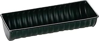 Ibili 822530 Kuchenform Moka halbrund, Stahl, schwarz, 30 x 5.5 x 12 cm