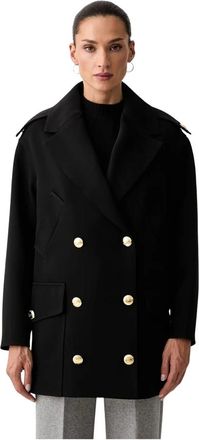 Elisabetta Franchi Damen, M&auml;ntel, Schwarzk, SGr&ouml;&szlig;e