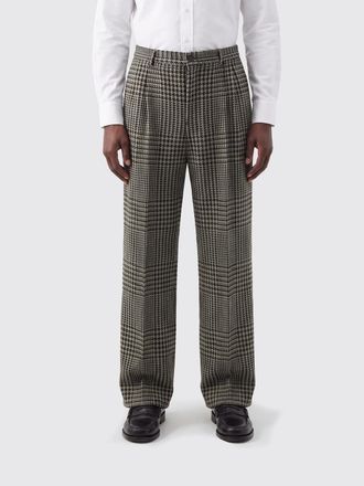 Emporio Armani Weit geschnittene Hose aus Wollmischung von mit Prince-of-Wales-Muster