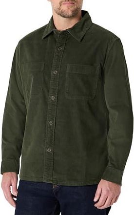 Amazon Essentials Surchemise en Velours C&ocirc;tel&eacute;, Coupe Classique Homme, Olive Fonc&eacute;, M