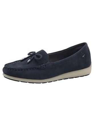 Tamaris Comfort mocassins femme cuir avec noeud, Navy Suede, 41 EU